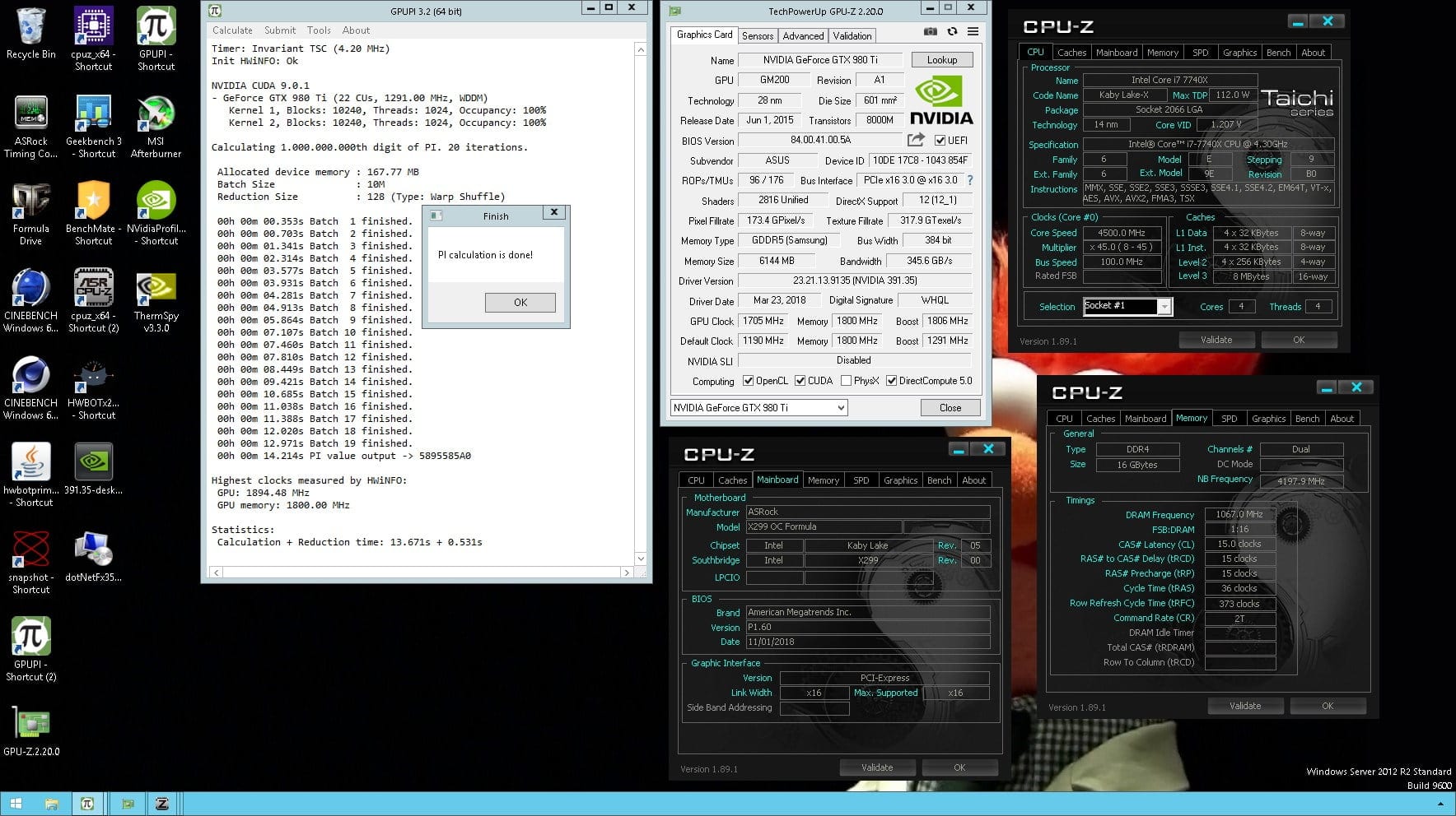 Splave sets a record in the GeForce GTX 980 Ti rank in the GPUPI - 1B ...