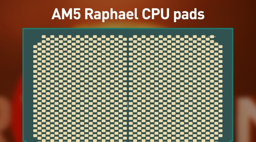 AMD Zen4 "Raphael" processor rendering for AM5 LGA1718 socket has ...