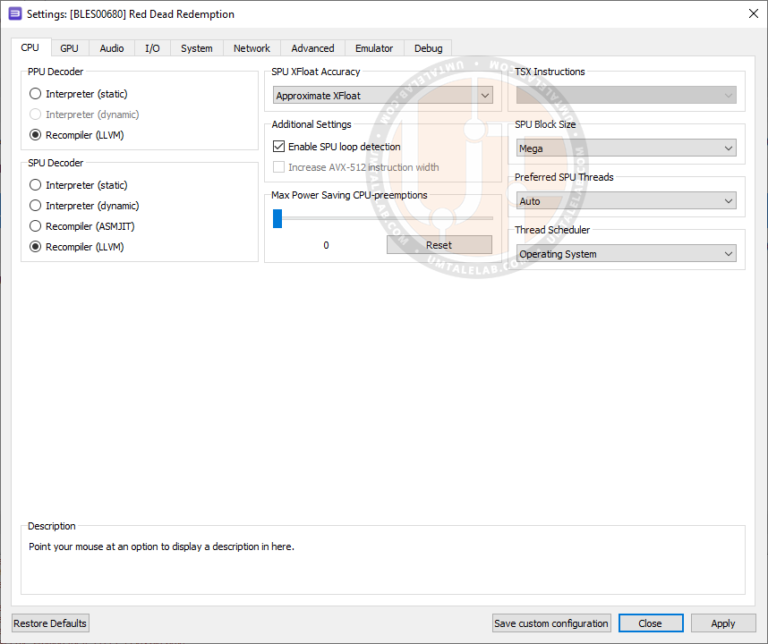Setting up the RPCS3 v0.0.25+ emulator for Red Dead Redemption - UmTale Lab