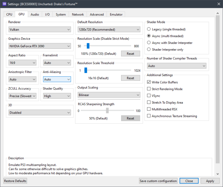 RPCS3 Emulator v0.0.29+ setup for Uncharted: Drake's Fortune - UmTale Lab