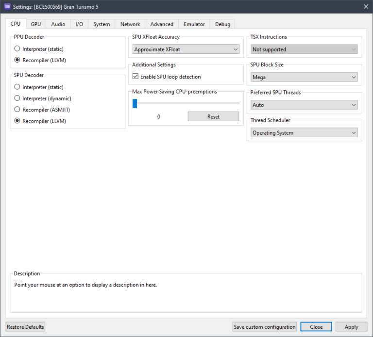 RPCS3 Emulator v0.0.29+ setup for Gran Turismo 5 - UmTale Lab